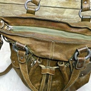 Renato Minelli | Bags | Renato Minelli Distressed Olive Green Leather ...